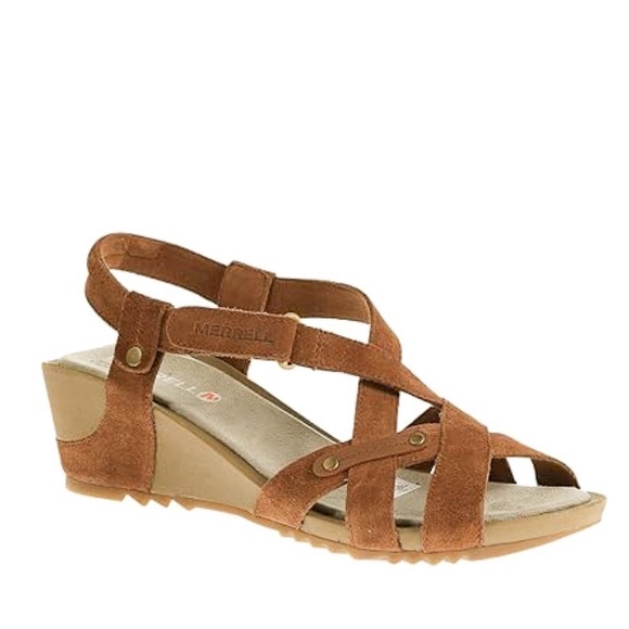 Merrell | Shoes | Merrell Womens Revalli Tortoise Shell Cross Sandals ...
